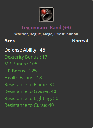 Dual +3 Legionnaire Band | Knight Server Oreads-69415