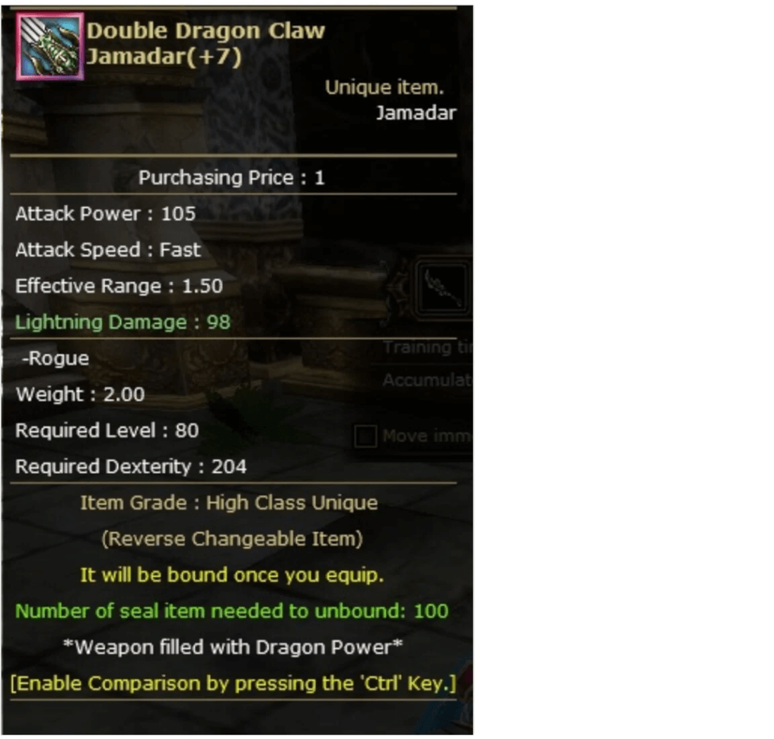 Double Dragon Claw Jamadar +7-122993