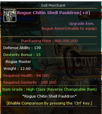 Rogue Shell 8 Gogusluk No Reb Dex Basilidir Knight Server Felis-122263