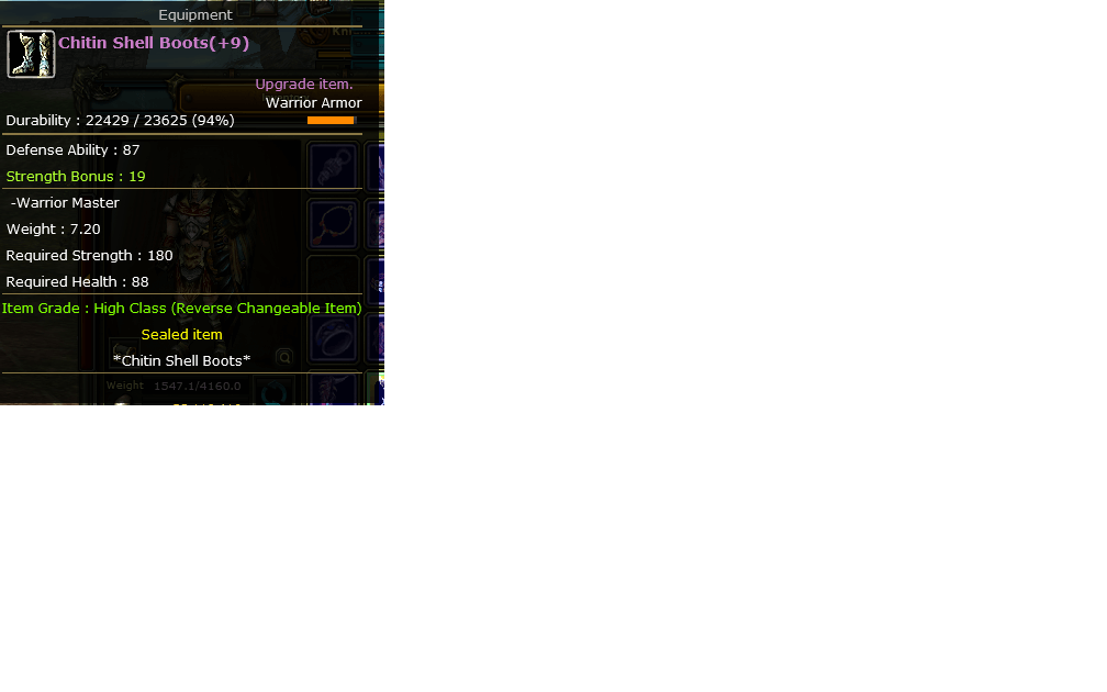 Warrior Shell Boot | Knight Server Destan-126791