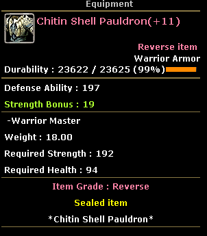 Warrior Shell Set Reb 11 Knight Server Diez-102831