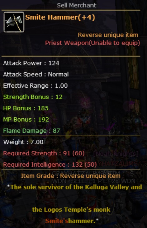 Rebirth +4 Smite Hammer | Knight Server Pandora-129970