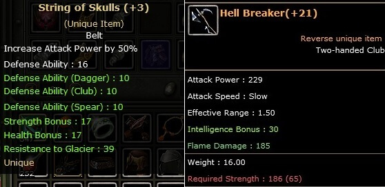 Hell Breaker (+21) Rev Ve String Of Skulls (+3) | Knight Server Oreads ...