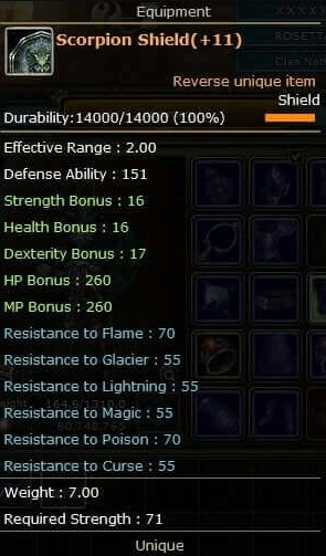 +11 Scorpion Shield En Uygun Fiyat | Knight Server Oreads-99953