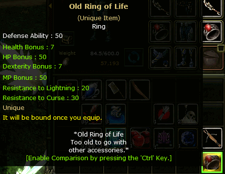 Ring Of Life Knight Server Zero-135912