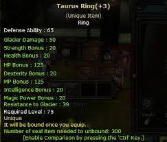 +3 Taurus Ring Knight Server Destan-63203