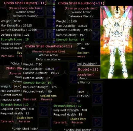 +11 Warrior Shell Set | Knight Server Oreads-83763