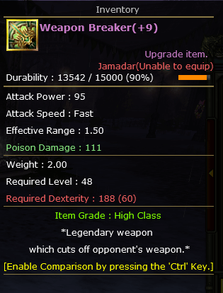 +9 Weapon Breaker | Knight Server Dryads-126070
