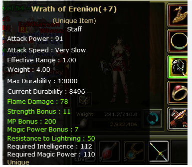 Wrath Of Erenion +7 Woe +7 | Knight Server Pandora-111471