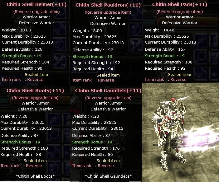 +9 Warrior Shell Set [ 5 Parca ] | Knight Server Oreads-99083